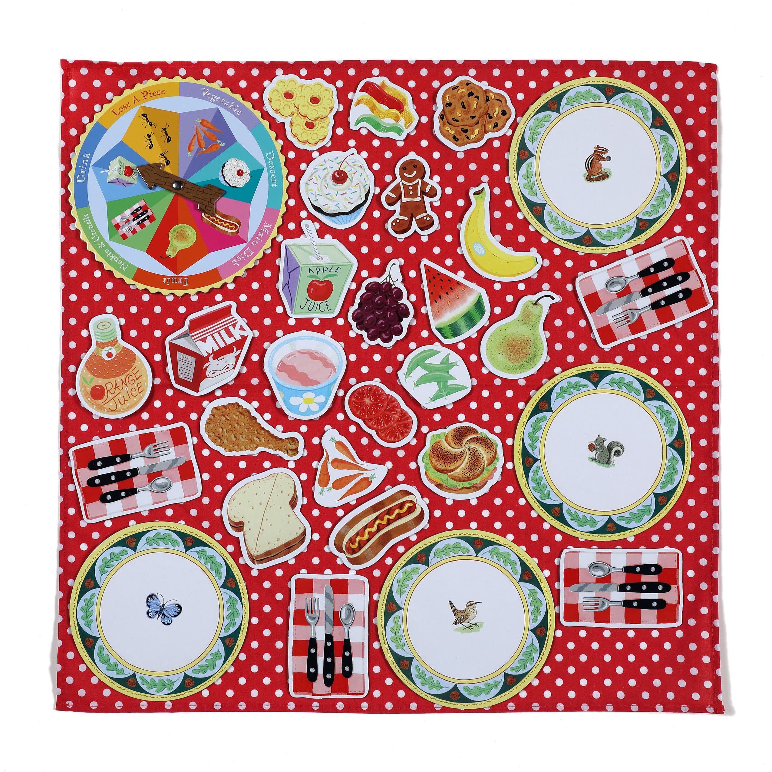 eeBoo: Lunch Basket Spinner Game, Educational Games and Activities That Cultivate Conversation, Socialization, and Skill-Building, Perfect for Ages 3 and up