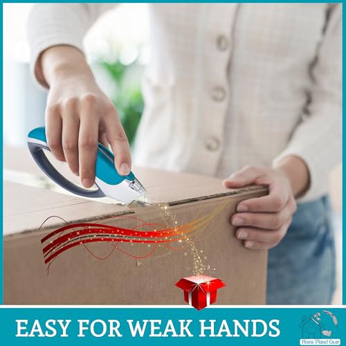 Box Cutter Retractable Utility Knife - Heavy Duty Box Cutter Knife Cardboard Cutter - Box Opener Razor Blades Utility Knife - Box Knife Carpet Cutter with 5 Sharp Blades