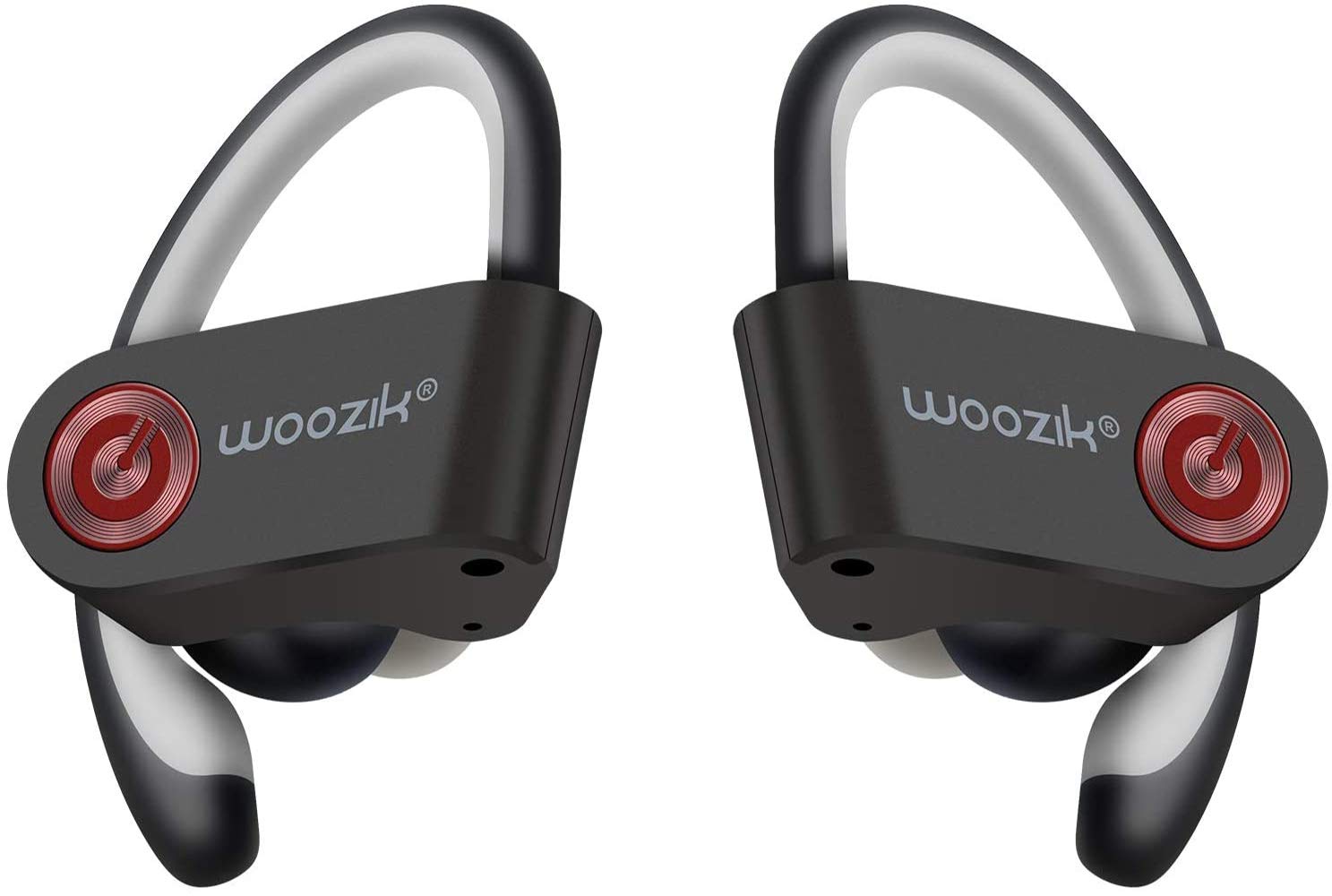 True Wireless Earbuds, Woozik Relay Wireless Headphones, Waterproof Sport TWS Headset, Stereo Earphones with Microphone, Long Playtime for Gym Running and Workouts for iOS Android