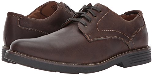 Dockers Mens Parkway Leather Dress Casual Oxford Shoe with Stain Defender, Dark Brown, 11 W