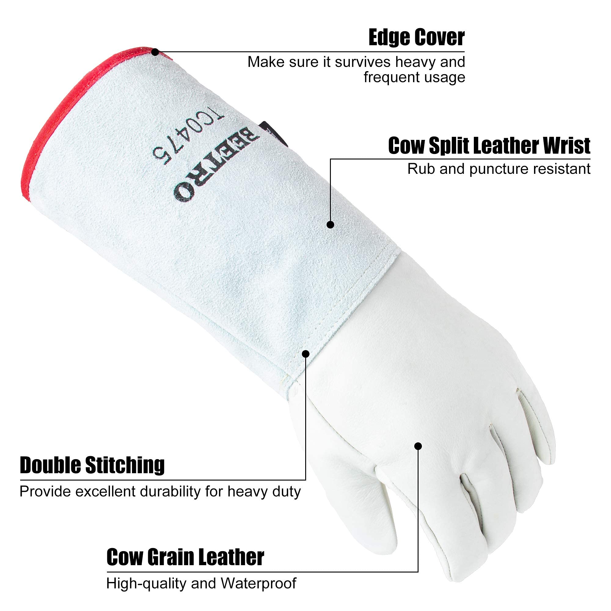 BEETRO -292℉— -418℉/-180℃— -250℃ or Above Antifreeze Gloves for Dry Ice Handling Liquid Nitrogen Low Temperature Resistant Sponge Inner 16 Inch