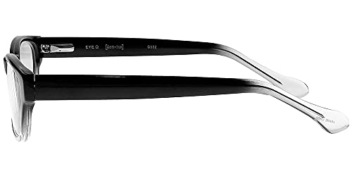 Clear Glass Reading Glasses Real Glass Lenses in Stylish Acetate Frame Available in Reading Magnification +0.25 to +3.00 (+2.75)