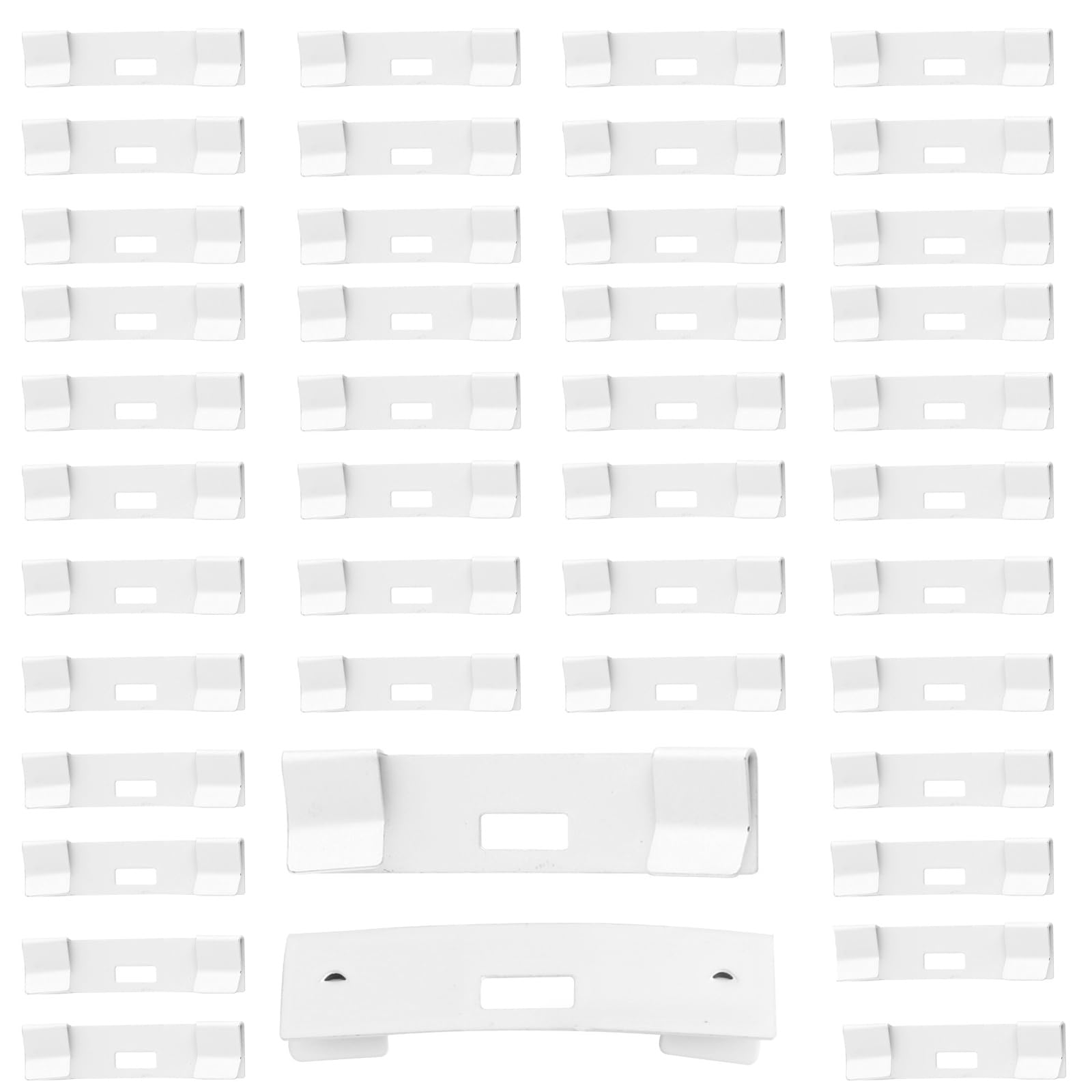 Acrux7 60 Pack Vertical Blind Repair Tabs, Metal Vertical Blind Repair Vane Savers, Blind Repair Tabs, Vertical Blind Repair Clips for Vertical Blinds Replacement Slats, White