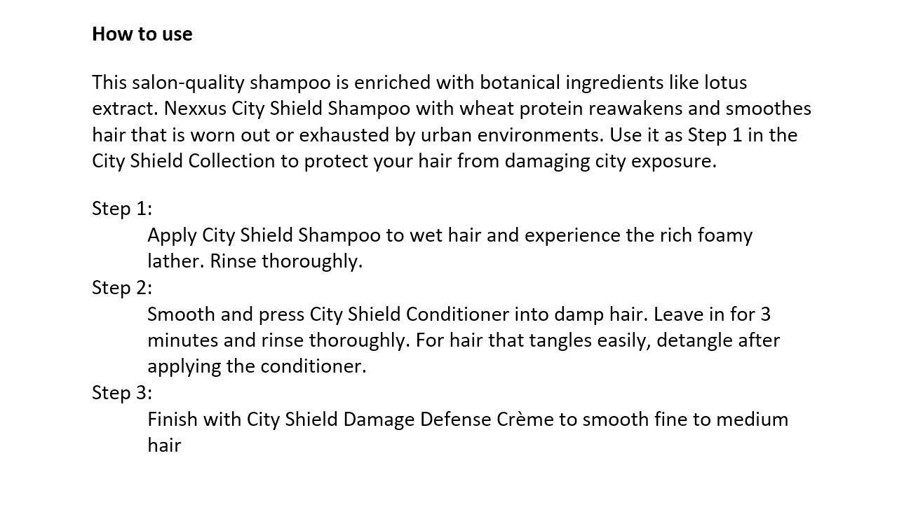 Nexxus City Shield Shampoo, for All Hair Types 33.8 oz
