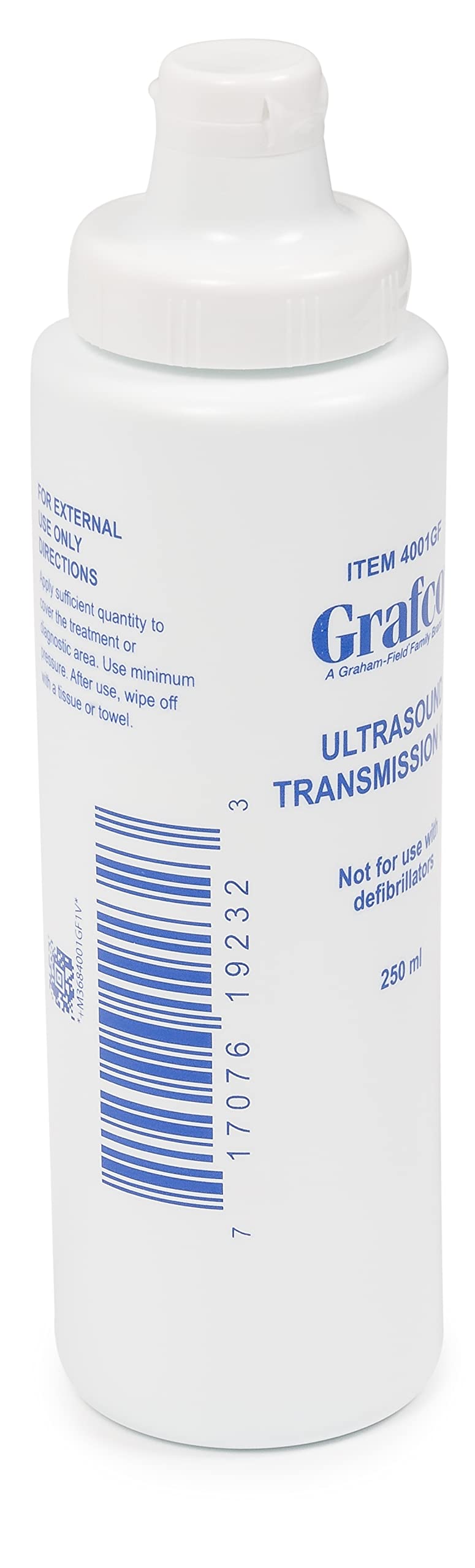 Grafco Ultrasound Transmission Gel, Hypoallergenic, 250 ml, Pack of 12, 4001GF