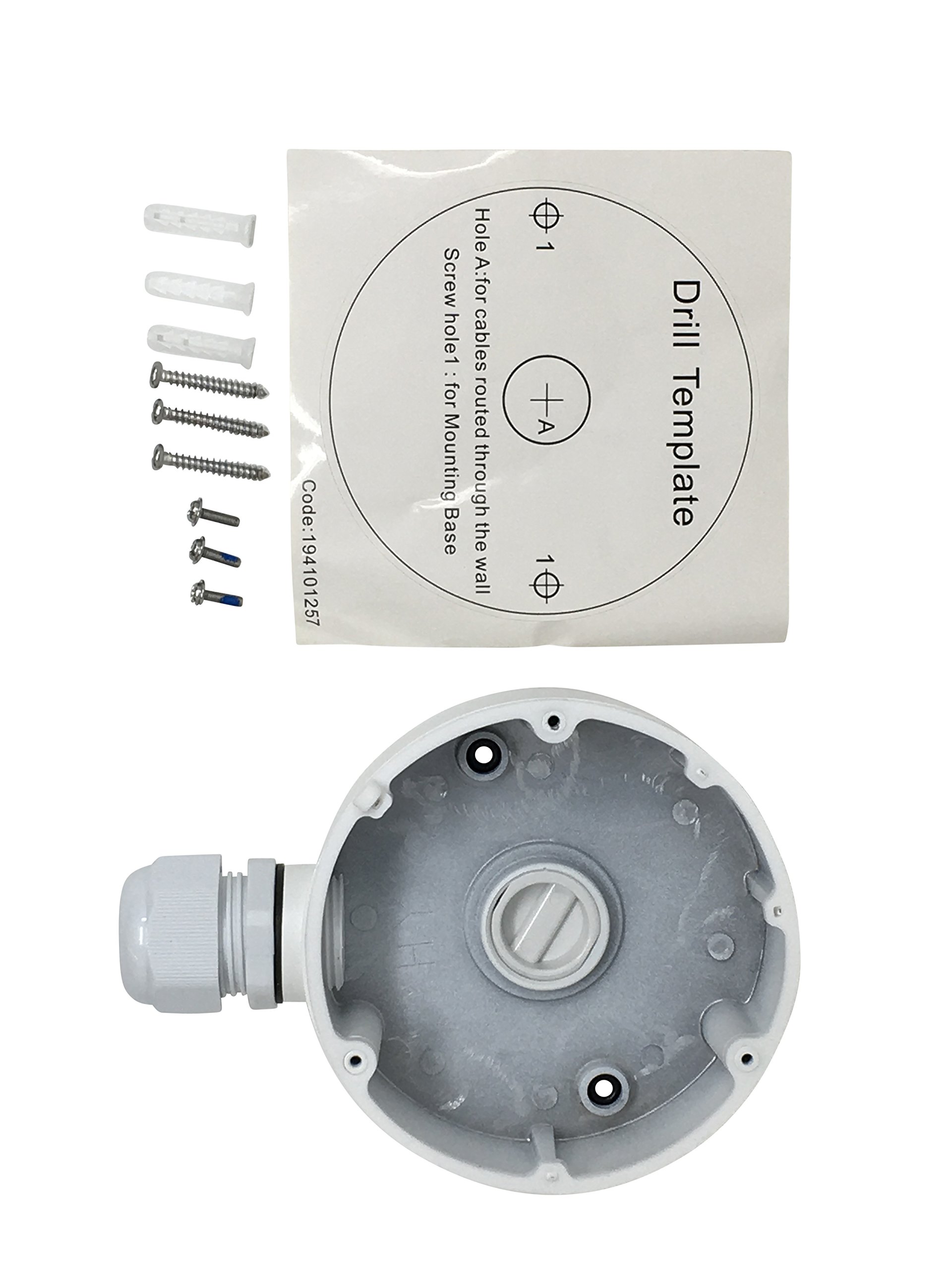 KENUCO CB110 DS-1280ZJ-DM18 Conduit Base for Hik compatible Dome Camera DS-2CD2143G0-I, DS-2CD2183G0-I, DS-2CD2185FWD-I (1 Pack)