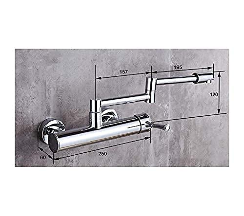 Basin Mixer Taps,Kitchen Taps,Kitchen Faucet Wall Mounted Single Handle Chrome Finish Brass Kitchen Tap Bathroom Sink Faucet Kitchen Foldable Bathroom Mixers