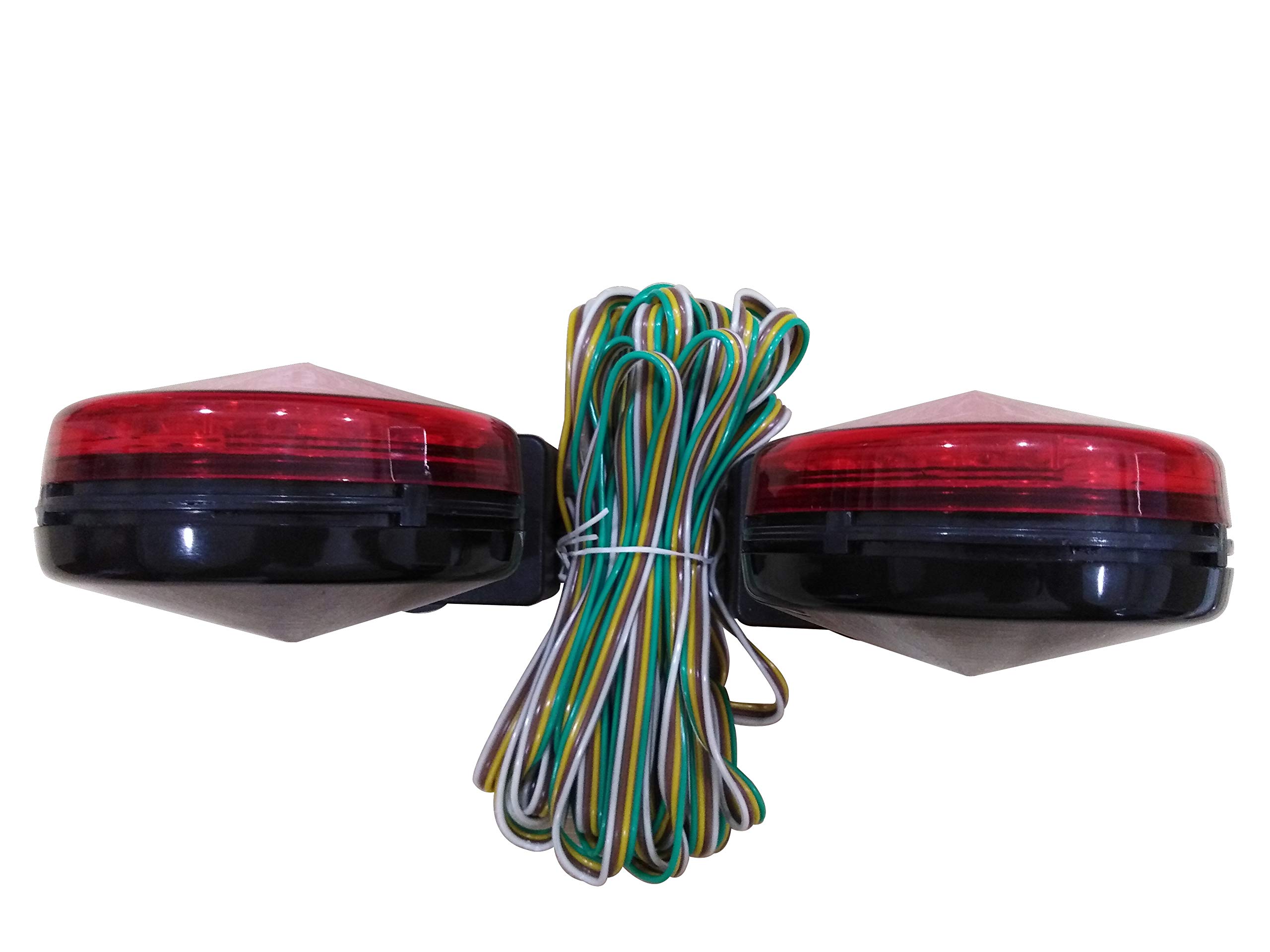 MAXXHAUL 50015 12V Magnetic LED Towing Lights With Magnetic Base - DOT Compliant, 1 Pack