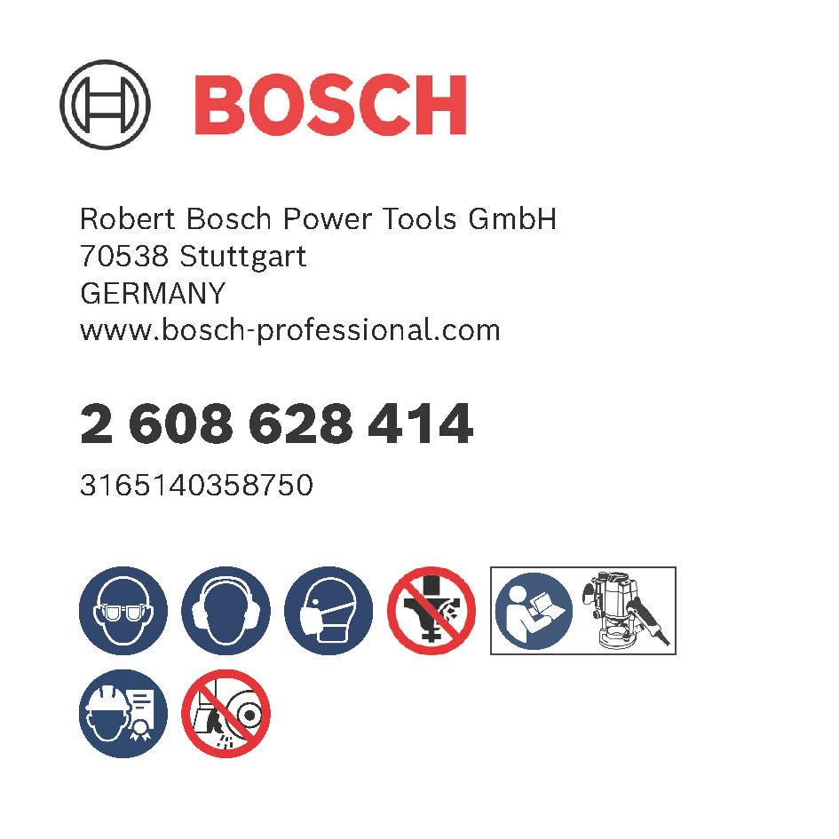 Bosch 2608628414 Straight Bit Centre Cut, 19.8mm, Blue