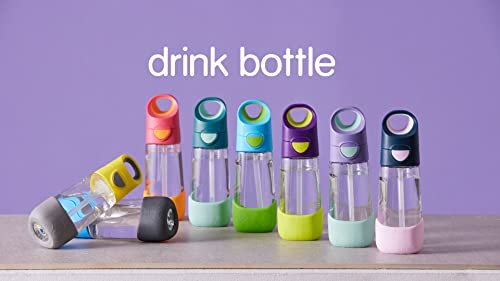 b.box 20oz Tritan Straw Bottle | Large, Modern Water Bottle with Flip Straw for Kids | Spill Proof, BPA Free (Emerald Forest, 20 oz)