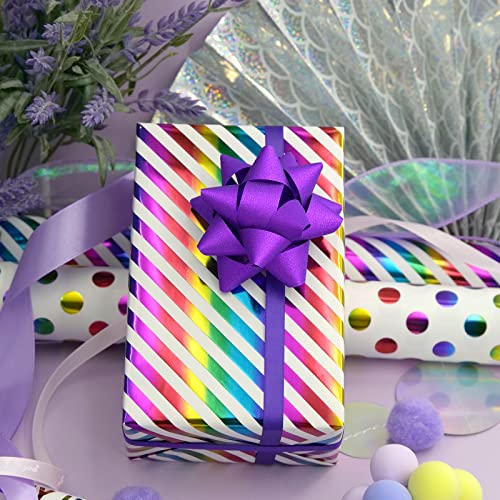 Blavermant Birthday Wrapping paper rolls, Gift Wrapping Paper Mini Roll - 17" X 10 ft Per roll, 3 Colorful Designs for Birthday