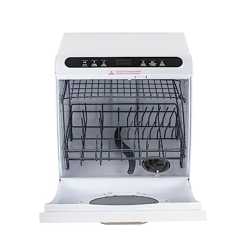 BeiseYu Portable Countertop Dishwasher, Compact Dishwasher with Built-in Water Tank, 5 Programs, 360° Dual Spray, 161℉ High-Temp Air-Dry Function, 8 Sets of Tableware for Apartments& RVs, 2 Modes