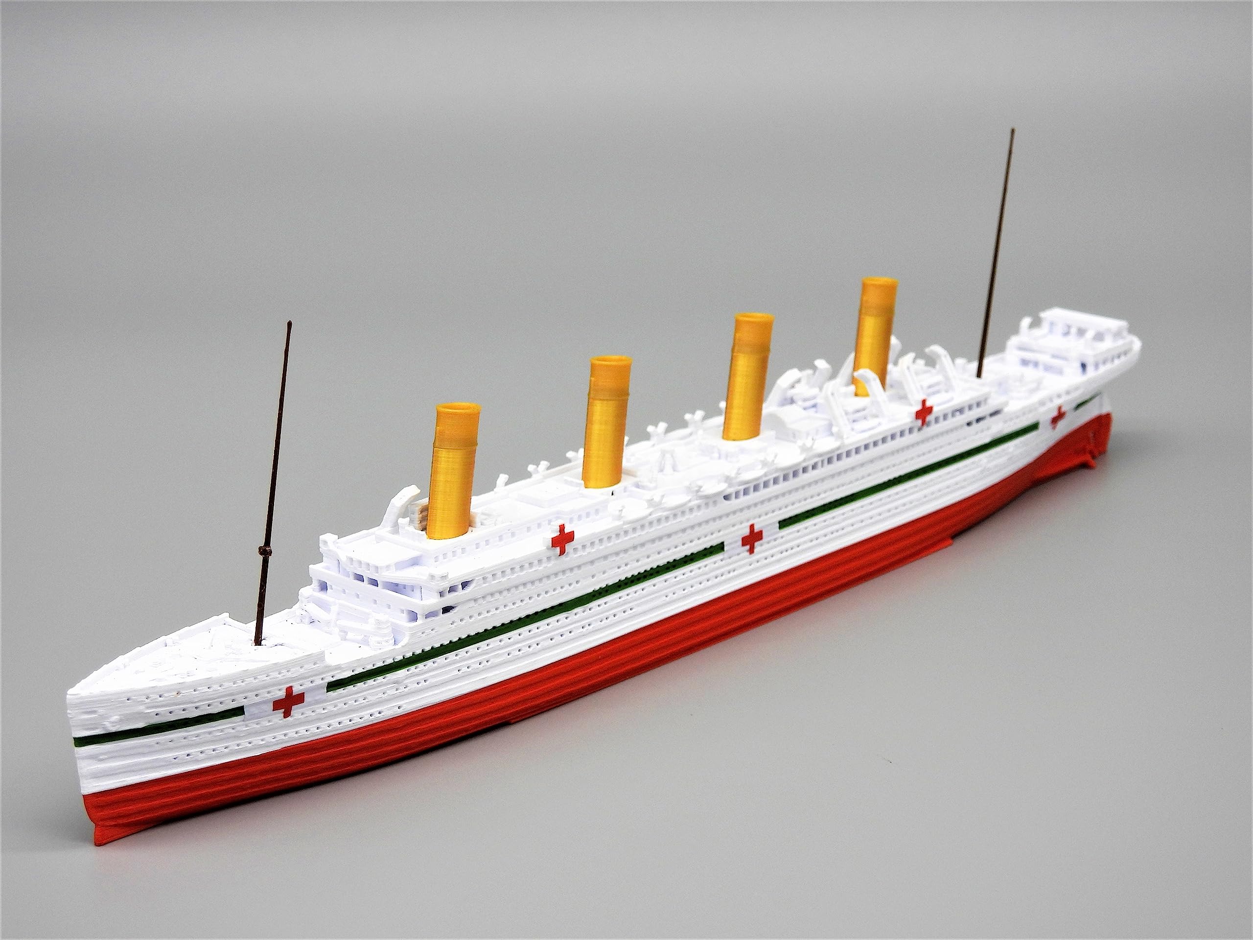 THEROLLER3D HMHS BRITANNIC Model Ship with 3 pc SeaMines,1 Ft Long Assembled Titanic Toys For Kids, Historically Accurate Titanic Toy, Titanic Ship, Titanic Cake Topper, Titanic Figurine, Titanic Boat