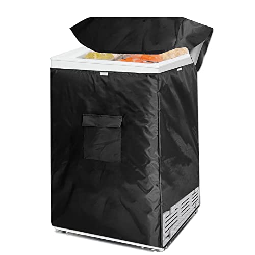 Bitubi Chest Freezer Cover– Waterproof, Dustproof, Sun-Proof, L28”W23”H34” Suitable for most 5.0 Cubic Compact Deep Freezer on market (Black)