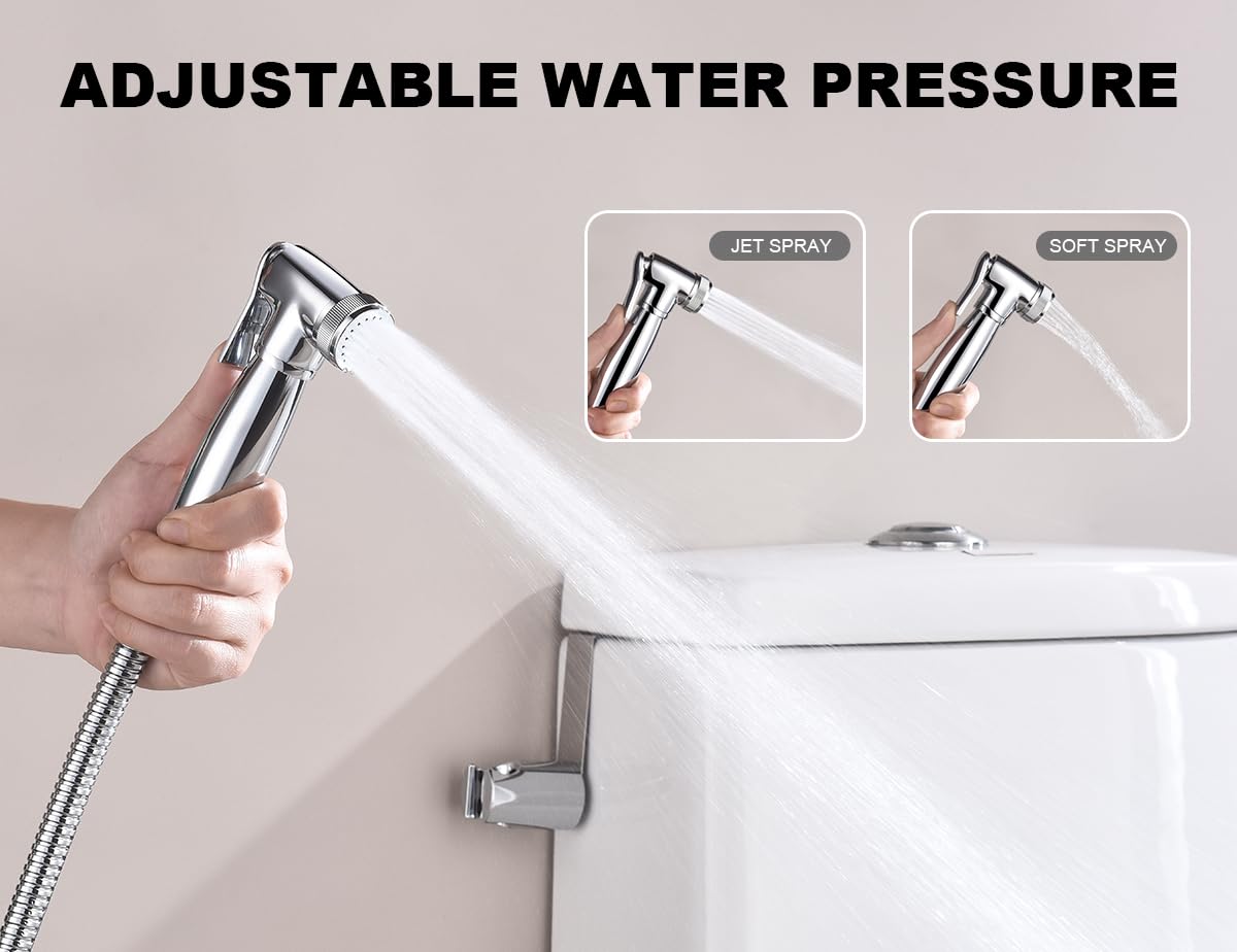 YUNZHIZHAO Powerful Handheld Bidet Sprayer for Toilet/Bathroom, Multi-Purpose Spray with Complete Premium Accessories