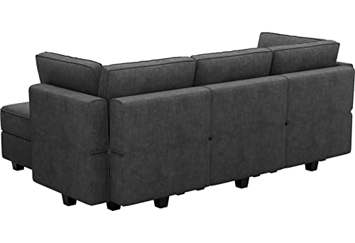 Belffin Modular Sofa Bed Module Sectional Sleeper Sofa Convertible Sectional Couch Bed Set Sleeper Couches Dark Grey