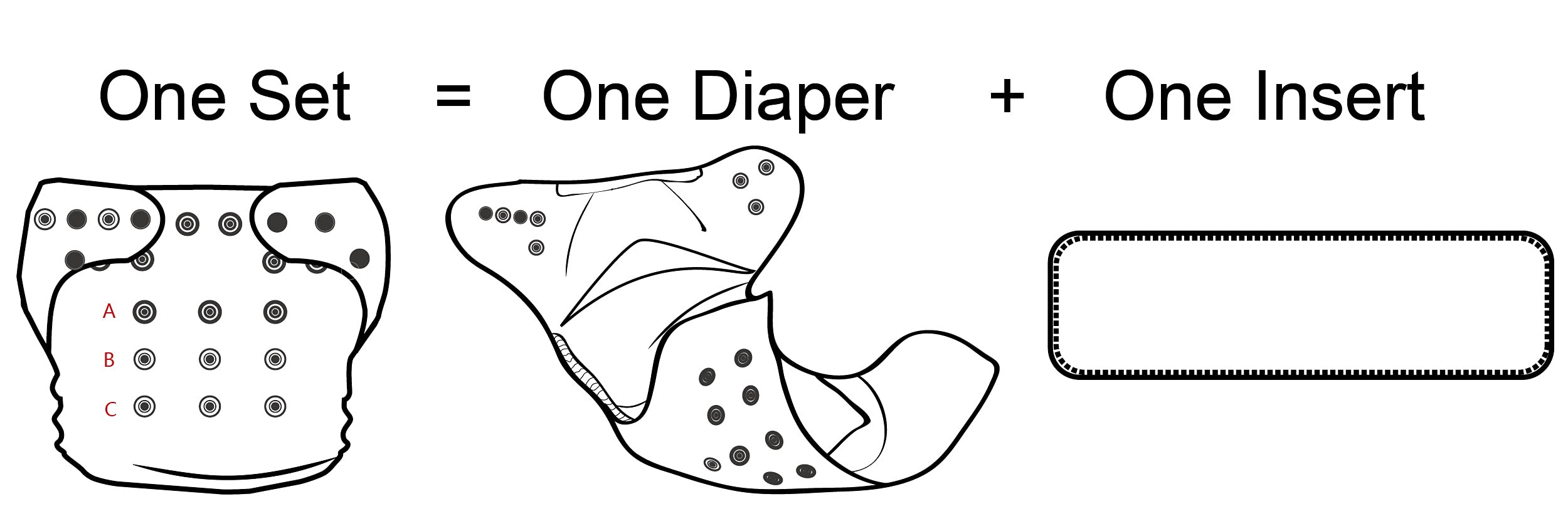 Lilbit Diaper Baby Cloth Diapers 6 PCS + 6 Inserts Adjustable Washable and Reusable Pocket Diapers for Baby (Sets 6)