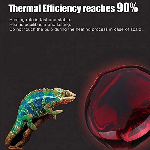 MD Lighting Pet Supplies 100w Infrared Heating Lamp 2 Pack, 110v E27 Basking Spot Light Bulbs for Reptile and Amphibian, as Bearded Dragons, Turtles, Ball Pythons, Red