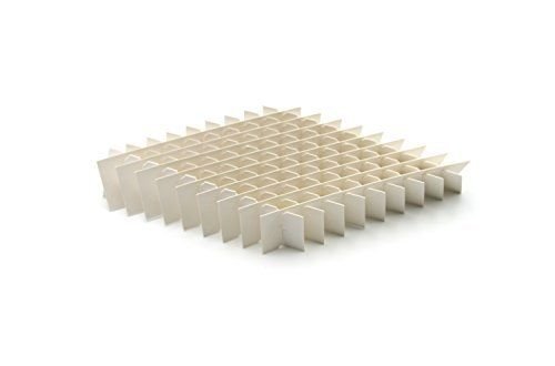 Heathrow Scientific HS2860E True North Cardboard Cryogenic Freezer Box Partition/Divider 100 Well (10 x 10), White (2), Fluid_Ounces, Degree C, Cardboard, (Pack of 12)