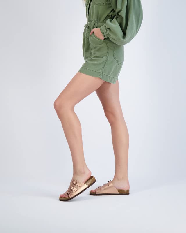 CUSHIONAIRE Women's Lela Cork footbed Sandal with +Comfort, STONE 11