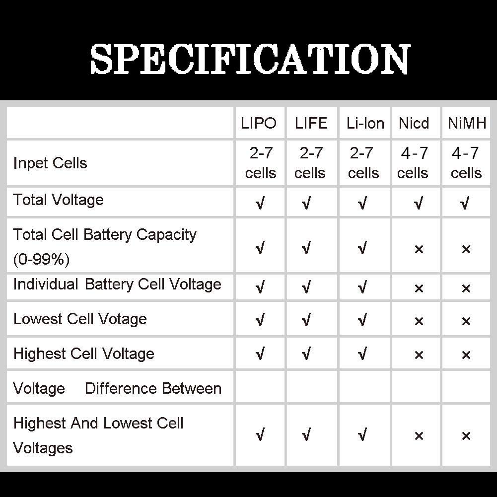 FLY RC Cellmeter 7 Digital Battery Capacity Checker Controller Tester Voltage Tester for LiPo Li-ion NiMH Nicd Battery