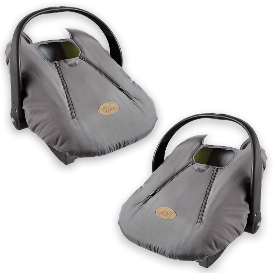Cozy Cover Infant Car Seat Cover - The Industry Leading Infant Carrier Cover Trusted by Over 5.5 Million Moms Worldwide for Keeping Your Baby Cozy & Warm (Black)