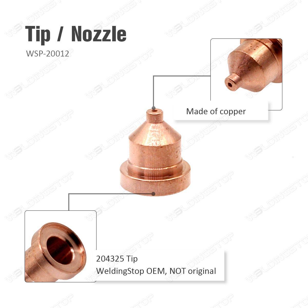 Electrode192047 Tips 204325 Shield 204323 Plasma Cut for Miller ICE 40C/40T PK12
