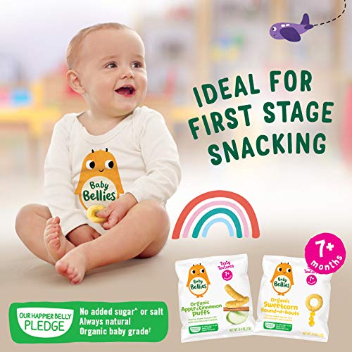 Little Bellies Organic Round-a-bouts Baby Individual Snack Packs, Sweetcorn, 0.4 Ounce (Pack of 6)