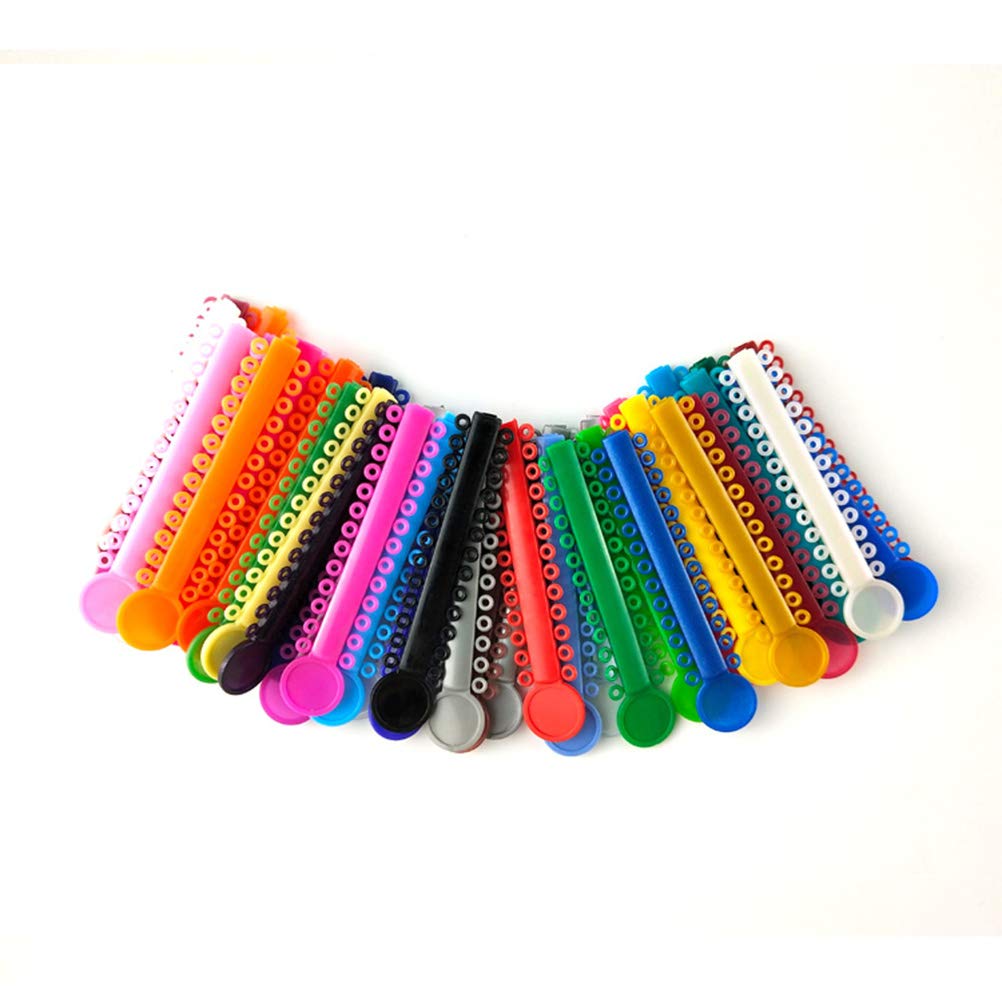 SUPVOX 41PCS Dental Orthodontics Elastic Ligature Ties Rubber Bands Elastomeric Braces