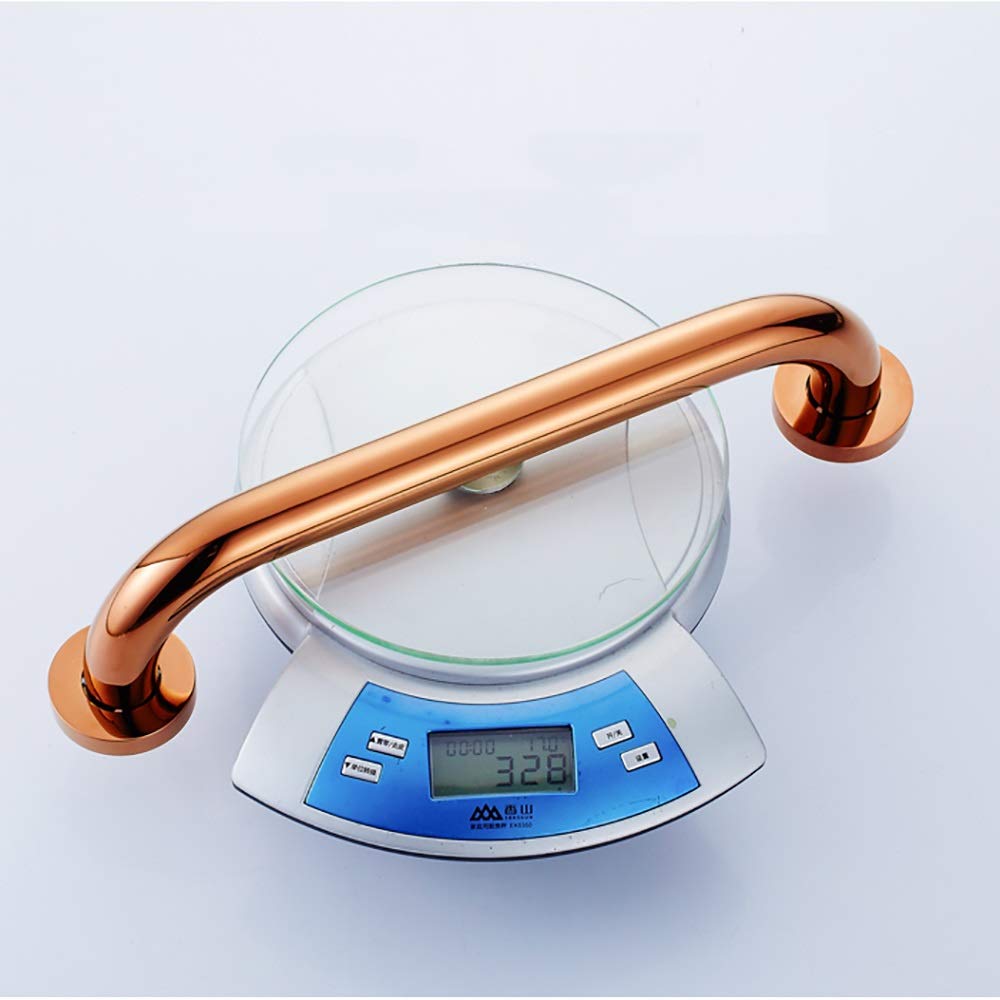 Bathroom Grab Bars, Brass Grab Bar,Safety Rail Shower Grab Bar Handle,Bathroom Wall Mounted Safety Handrail, Bathtubs Showers Toilet Support Safety Barrier for Disabled Elderl (Color : Rose Gold, S
