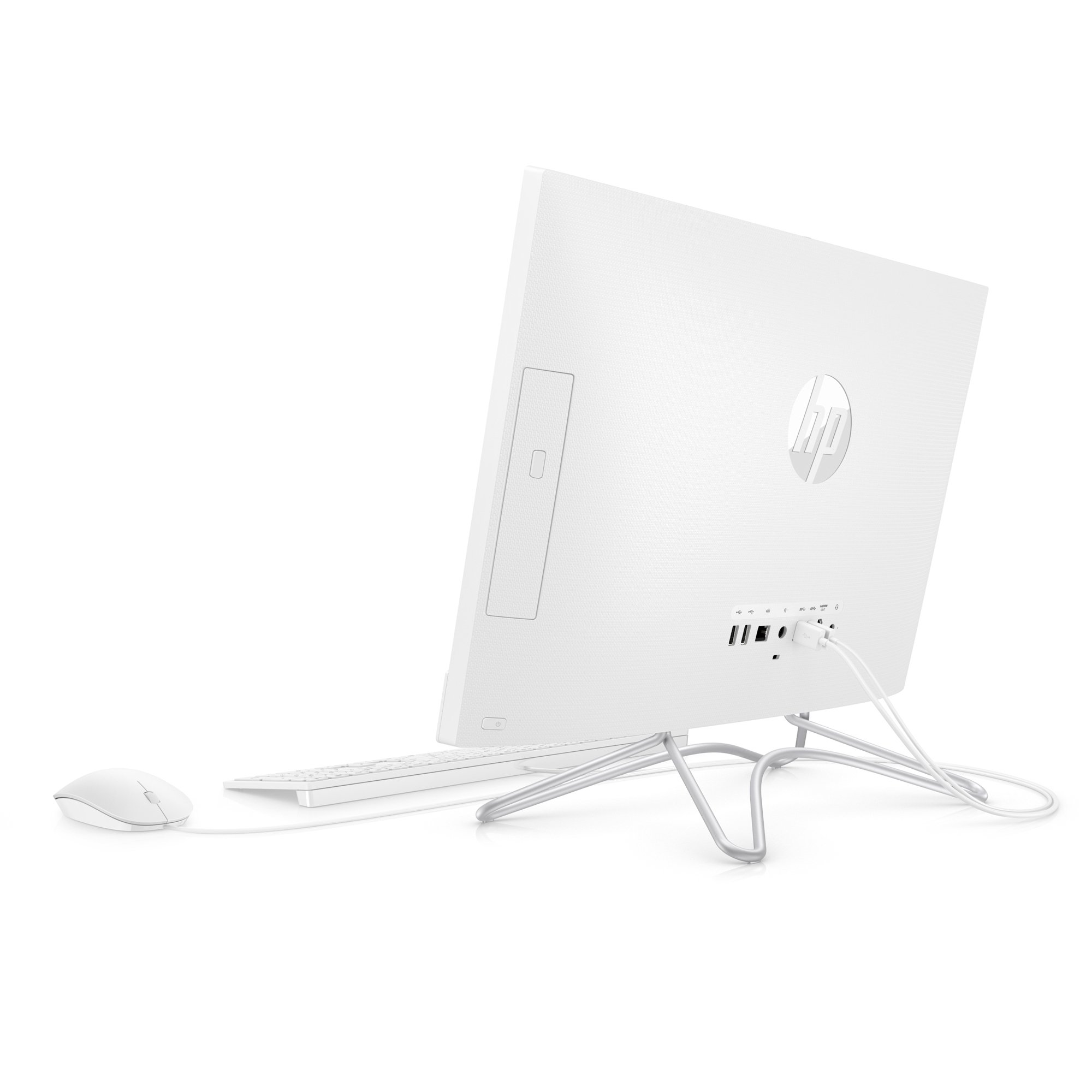 HP 22-Inch All-in-One Computer, Intel Core i3-8130U, 4GB RAM, 1TB Hard Drive, Windows 10 (22-c0030, White)