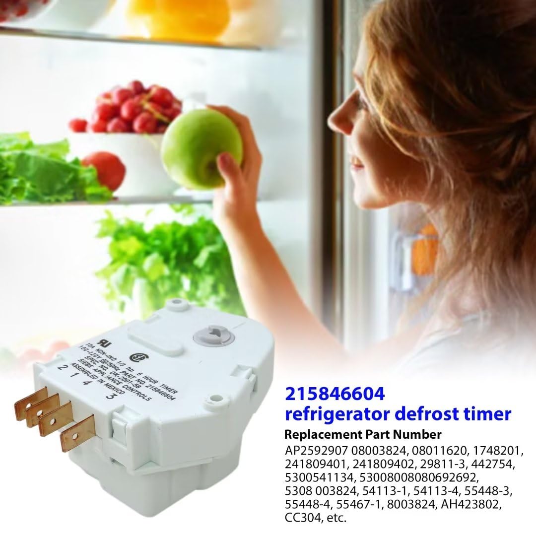 Upgraded 215846604 Timer-Defrost for Frigidaire Refrigerator 241809402 241809401 08000035 08003824