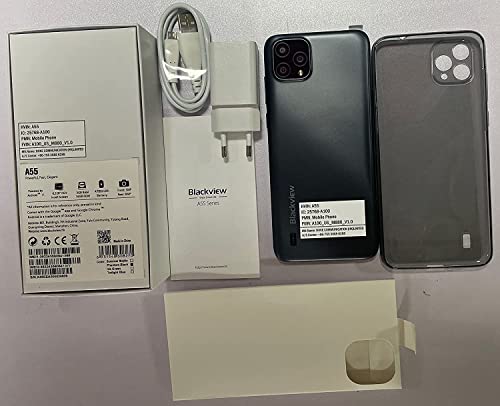 Blackview Unlocked Phones, A55 Pro, 4G Dual Sim Unlocked Cell Phones Android 11, 7GB+64GB/ 256GB Expandable, 6.528" HD Unlocked Smartphone, 4780mAh Battery, Face ID/Fingerprint Unlock T-Mobile Phone
