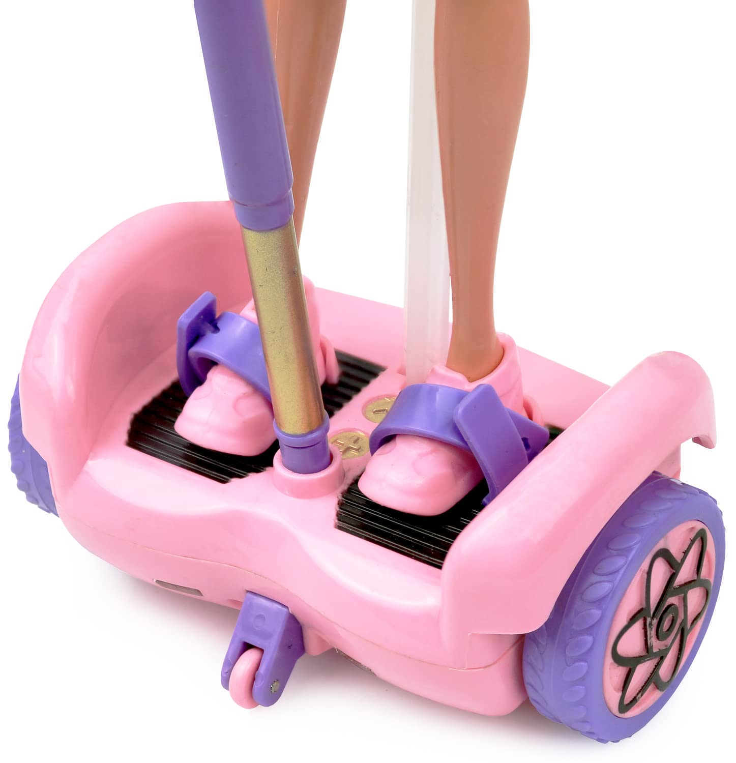 Click N' Play Scooter Set for 12" Dolls, Remote Control Pink Hoverboard with Helmet & Kneepad Accessories, Compatable with Barbies and Ken Dolls, Gifts for Girls Ages 3+, Girl Toys