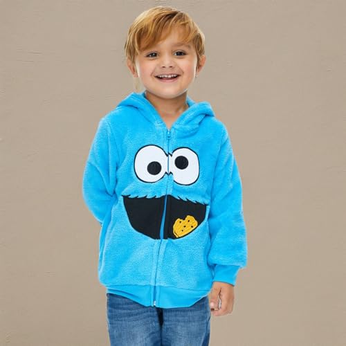 Sesame Street Cookie Monster Infant Baby Boys Fleece Zip Up Hoodie 18-24 Months