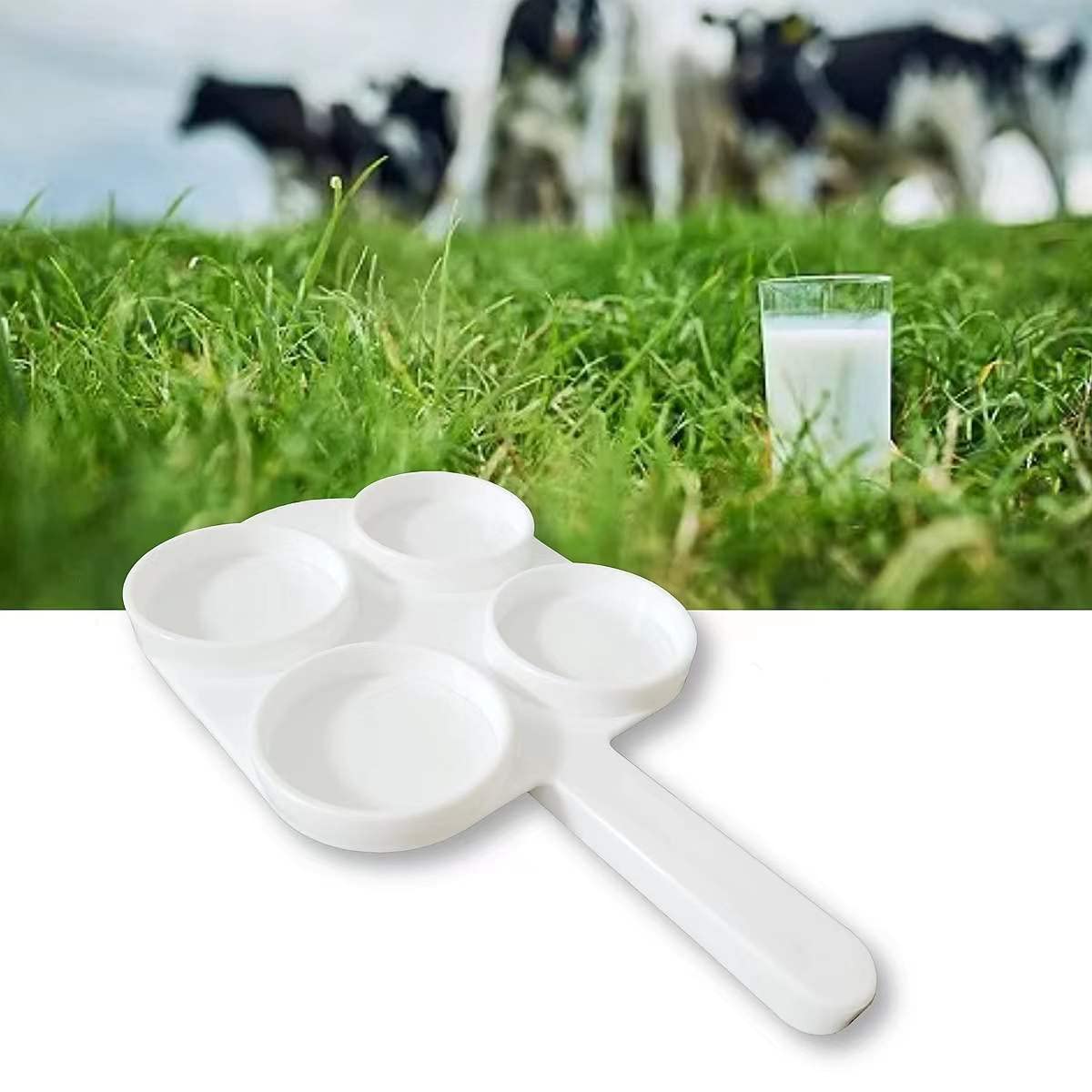 Acopelo 2 Pack Milk Sampling Tray, Milk Sampling Collection Tray, Mastitis Detection Board, Animal Husbandry Supplies