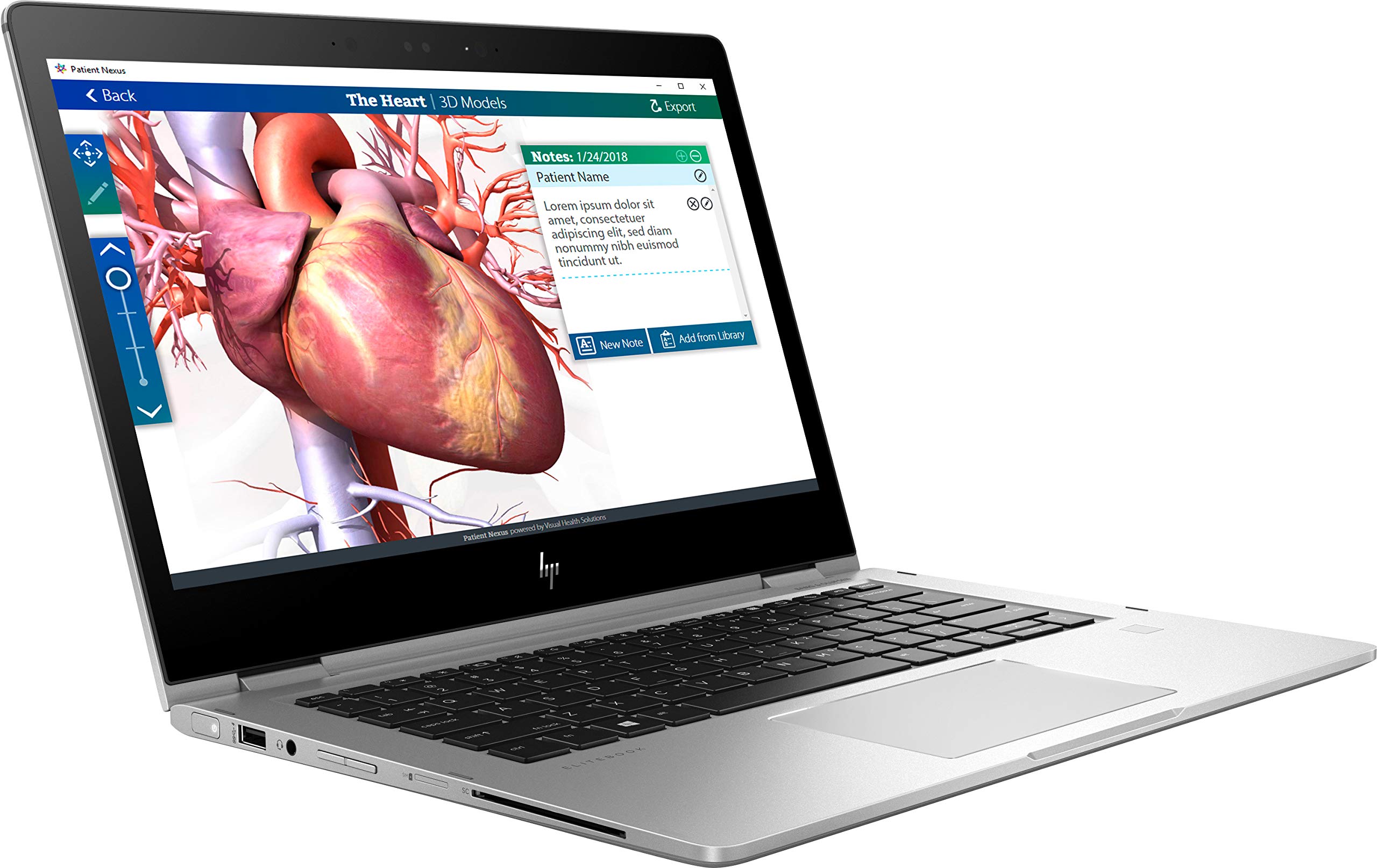 HP 2QU70UT#ABA Elitebook X360 1030 G2 13.3" Flip Design Notebook, Windows, Intel Core I7 2.7 Ghz, 8 GB Ram, 512 GB SSD, Silver