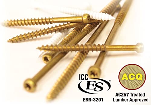 GRK 772691167309 8 x 2-1/2" Fasteners 16730 FIN/Trim Screws 605CT, Gold, 605 Count