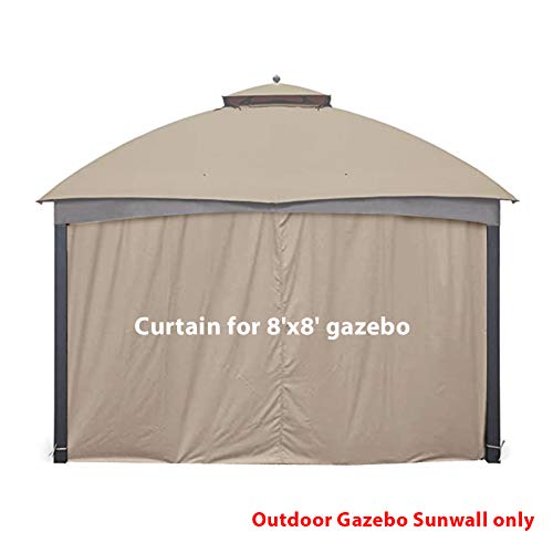 CoastShade Gazebo Replacement Curtain for 8x8 or 10x10 or 10x12 Summer Outdoor Gazebo,6.7FT Height,Only 1 Panel Sidewall,Autumn Gazebo Sidewall,Beige
