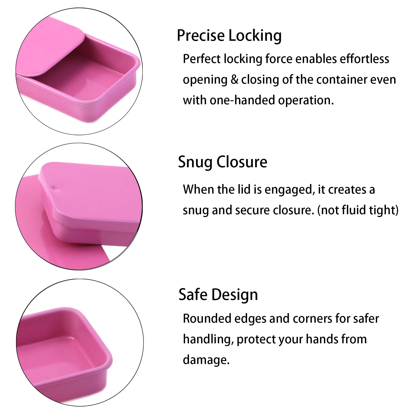Tighall 8PCS Metal Slide Top Tin Containers Rectangle Tin Box Empty Storage Tins for Lip Balm Candles Crafts Candies Jewelry (2.2"*1.1"*0.4",Pink)