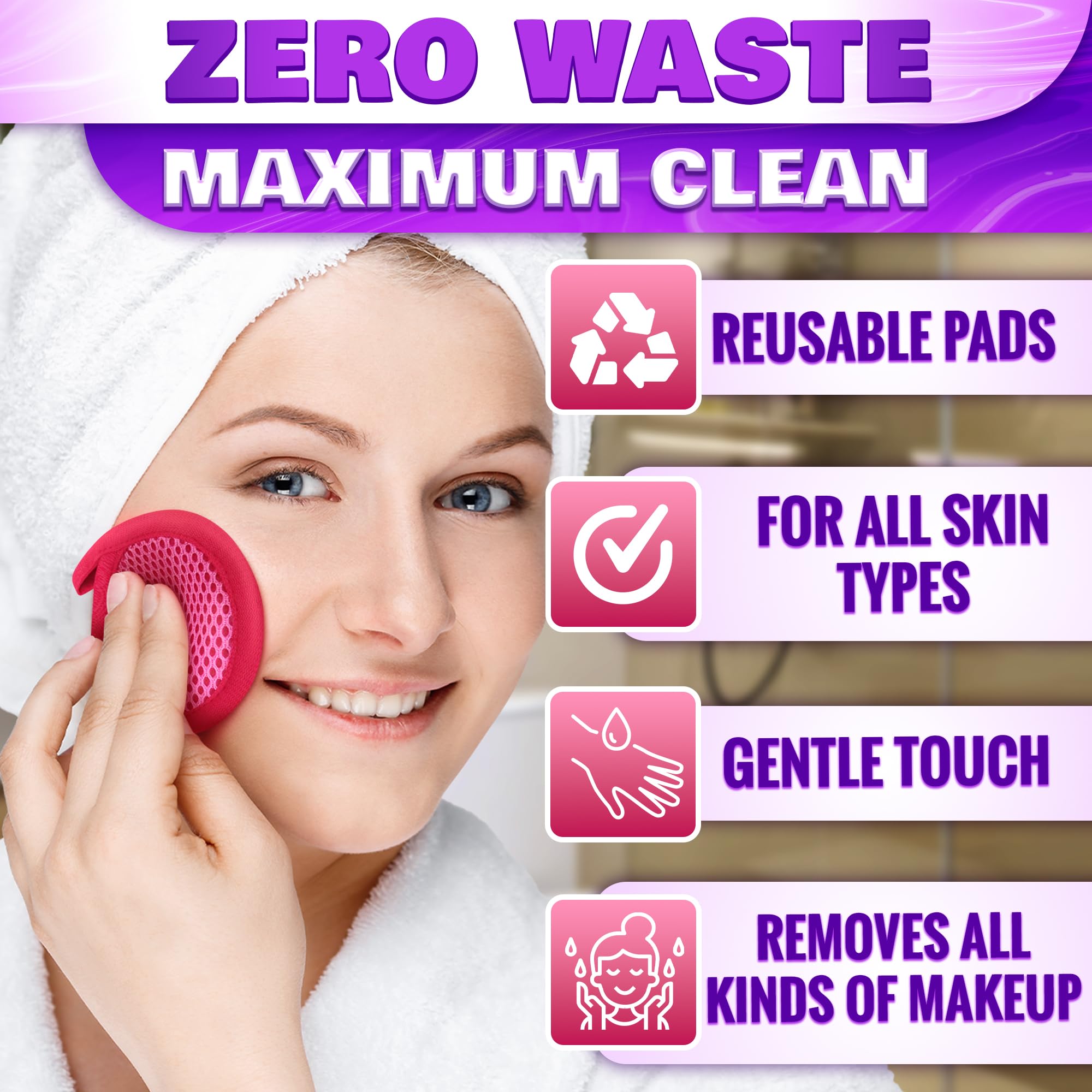 Makeup Remover Cloth Exfoliating Face Scrub - 3Pcs Microfiber Cloth Facial Blackhead Remover Reusable Eye Makeup Remover Pads Face Cleansing Wipes for Women, Men - Exfoliating Washcloth Acne Wipes