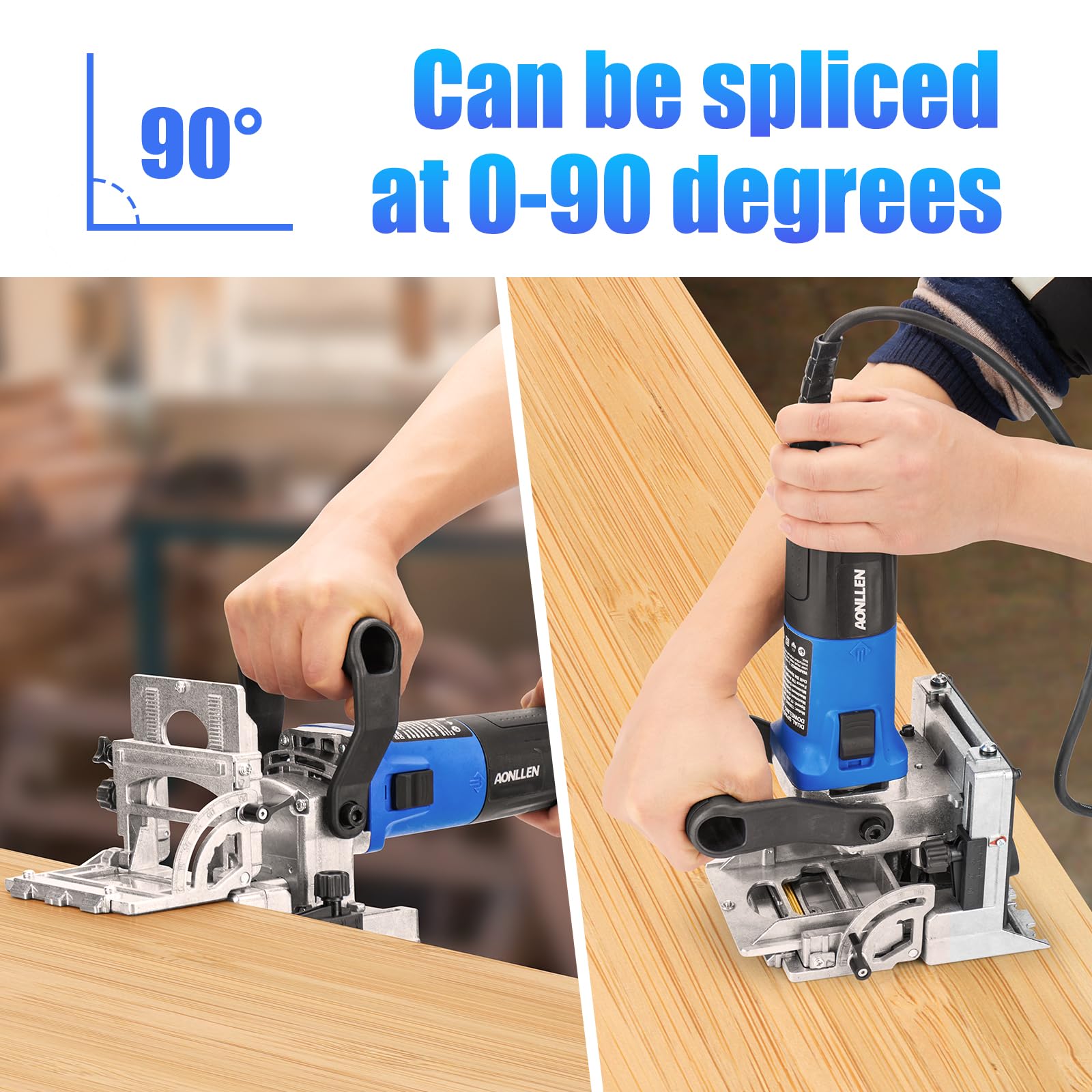AONLLEN Dual Spindle Dowel Jointer, Power Jointers, Jointers Woodworking Kit, 120V 710W 17,000RPM, 2X8mm and 2X6mm Drilling Bits, 80 Dowels