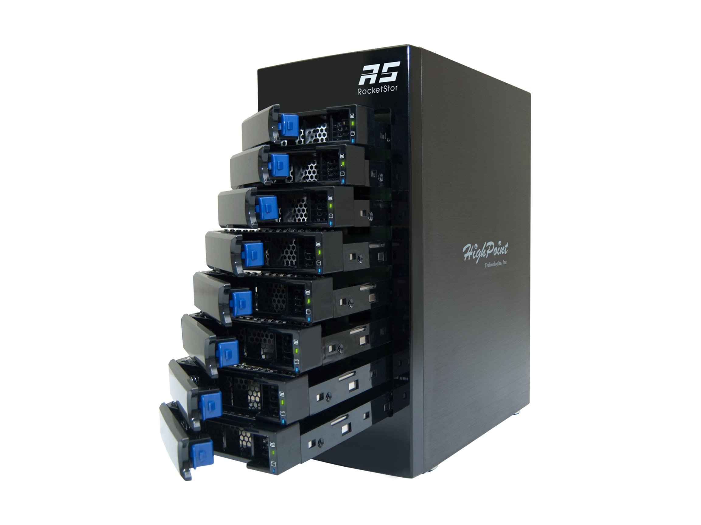Highpoint RocketStor 6418S 8-Bay 6Gb/s SAS/SATA Tower Storage Enclosure