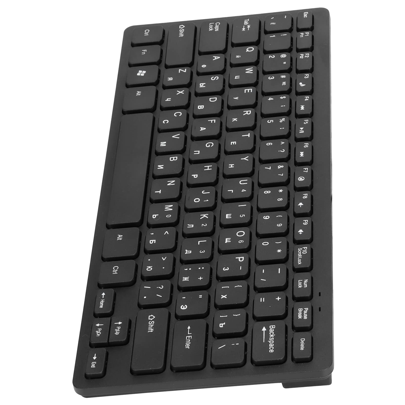 Asixxsix Wired USB Keyboard, Ergonomic Design 78 Keys Mechanical Keyboard Wired Computer Keyboard Gaming Keyboard Black Keyboard for PC Laptops Notebook Computer, Plug and Play (Russian)