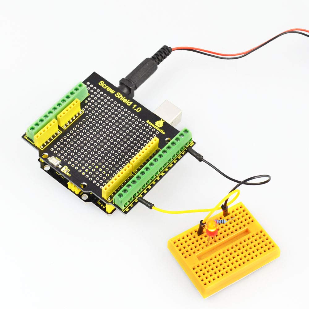 KEYESTUDIO Proto Screw Shield for Arduino R3, Proto Shield Terminal Prototype Expansion Board for Arduino Un0 R3