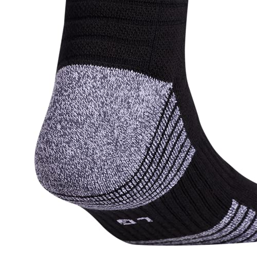 adidas 5-Star Team Cushioned Crew Socks (1-Pair), Black/White, Large