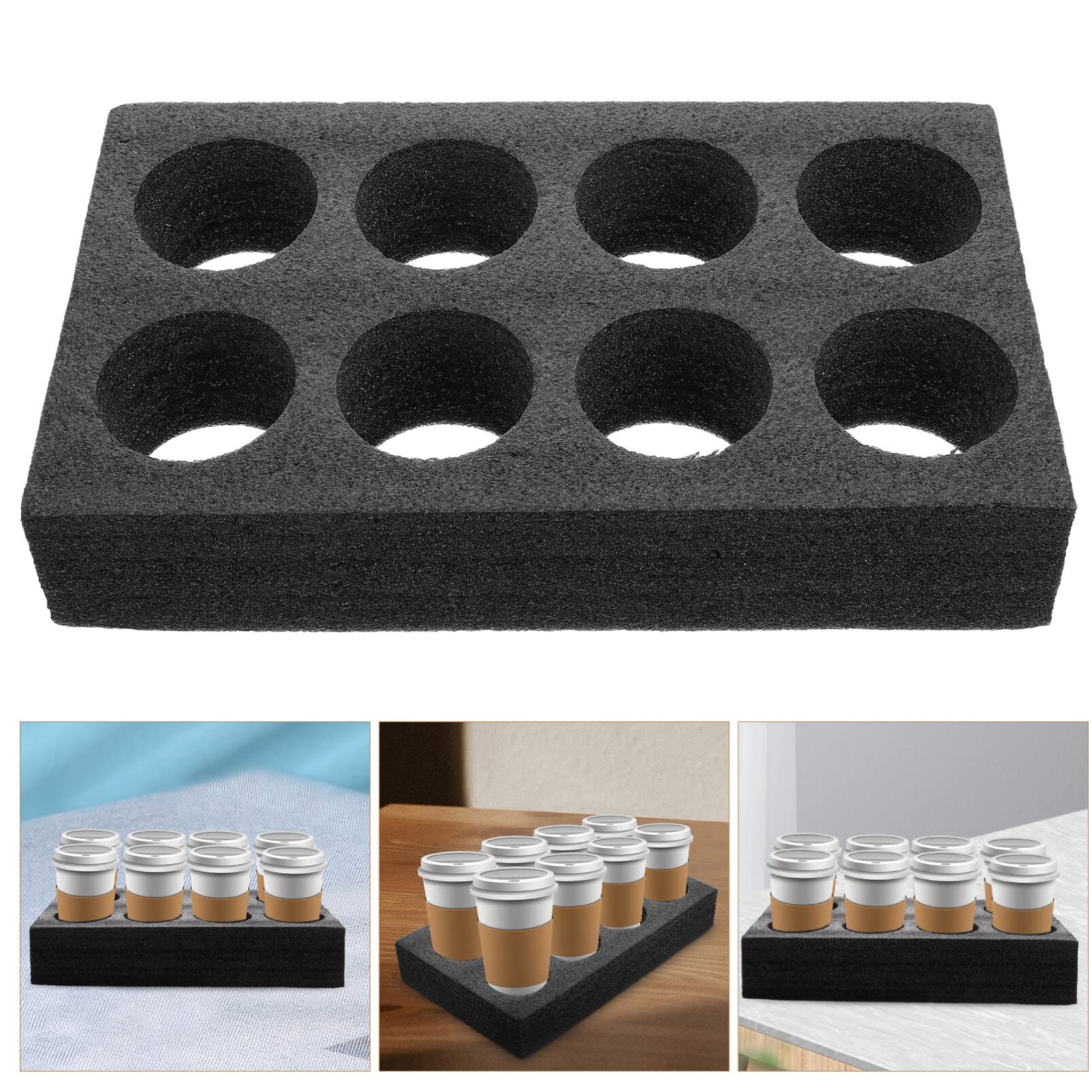 Alipis Milk Tea Cup Holder Coffee Accessories All Purpose Cleaner Beverages Food Supplies Cup Holders for Drinks 4 Cup Trashcan for Tool Cup Fixing Holder Cup Tray Bike re-usable