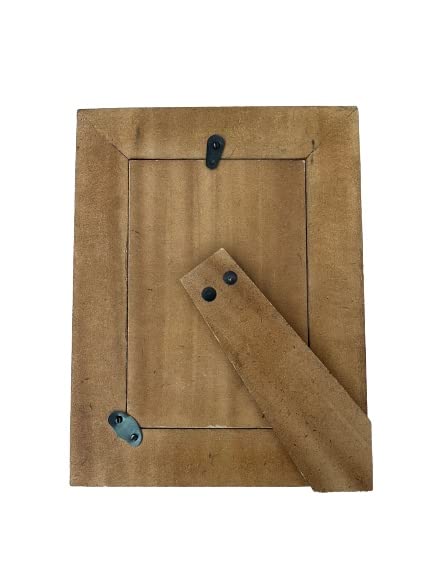Cruiser’s Caché | Alternating Carved Natural Horn and Wood Photo Frame | 5x7