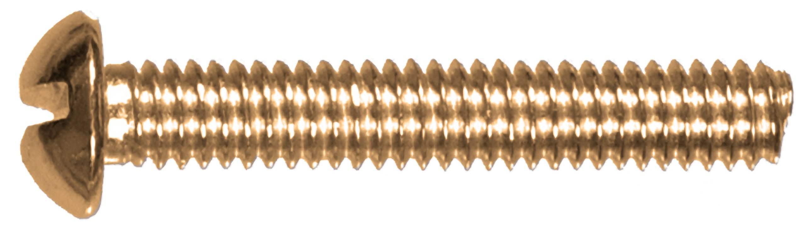 Hillman 45287 10-24 x 2-1/2-Inch Round Head Slotted Machine Screw, Brass, 15-Pack