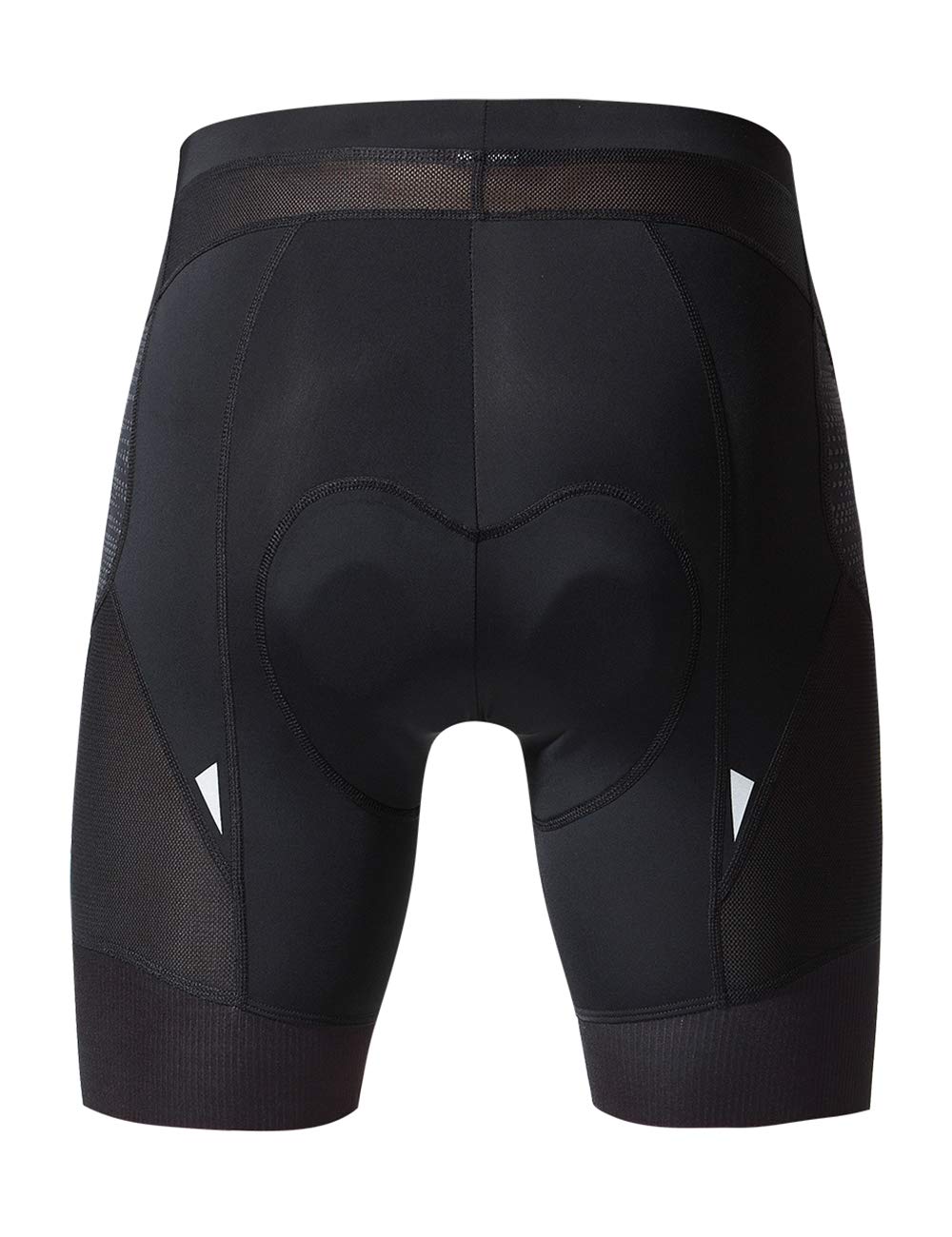 Eco-daily Men's Cycling Shorts Padded Bicycle Riding Half Pants Bike Biking Cycle Tights (Reflective Print-black, Large)